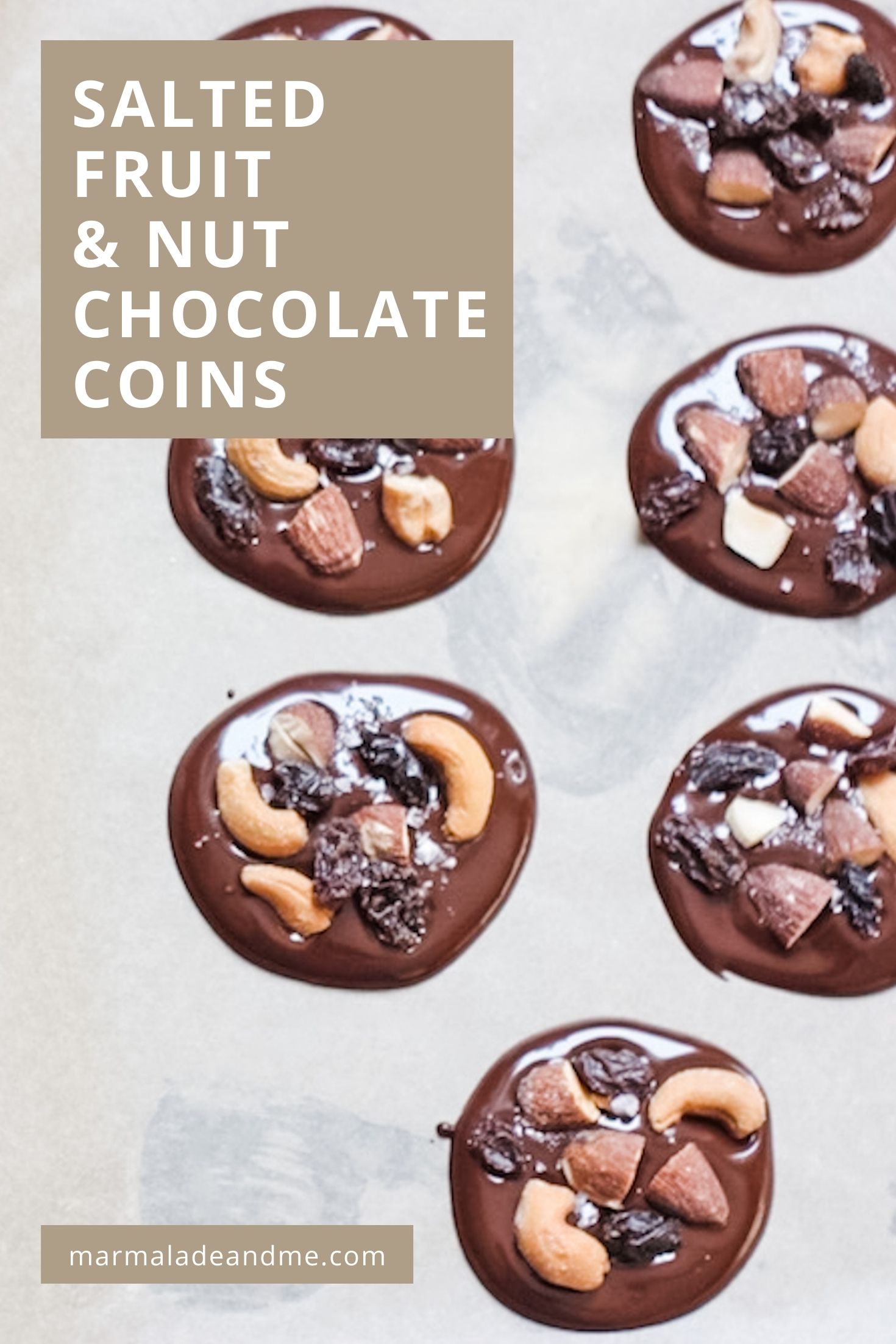 Salted Fruit and Nut Chocolate Coins - marmalade & me