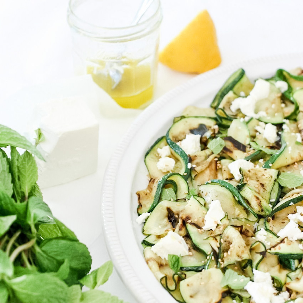 Courgette, Feta and Mint Salad - marmalade & me